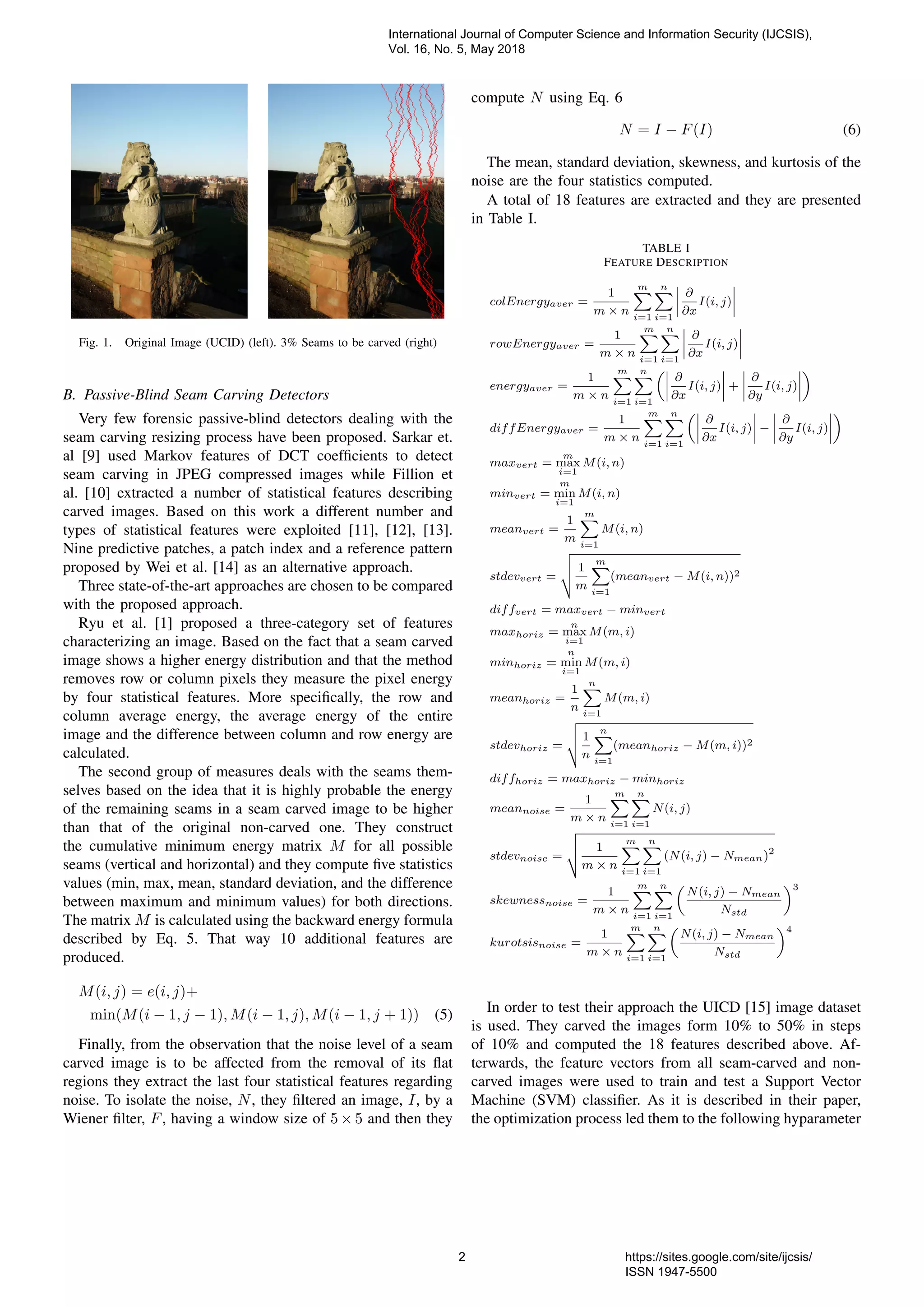 Detection Of Seam Carving In Uncompressed Images Using Extreme Gradient Boosting Pdf