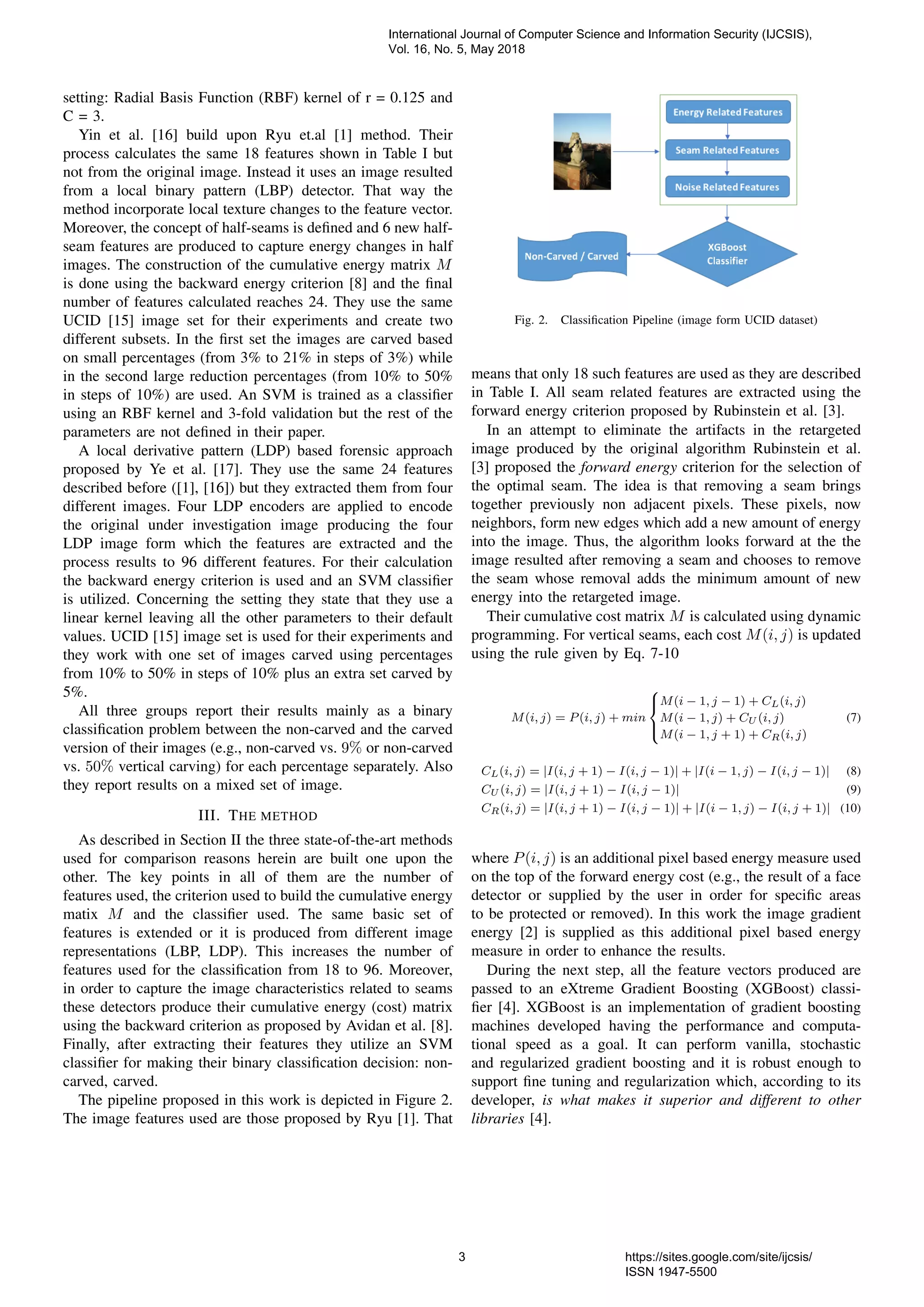 Detection Of Seam Carving In Uncompressed Images Using Extreme Gradient Boosting Pdf