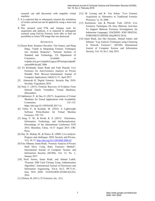 Virtual Machine Forensic Analysis and Recovery Method for Recovery and Analysis Digital Evidence ...