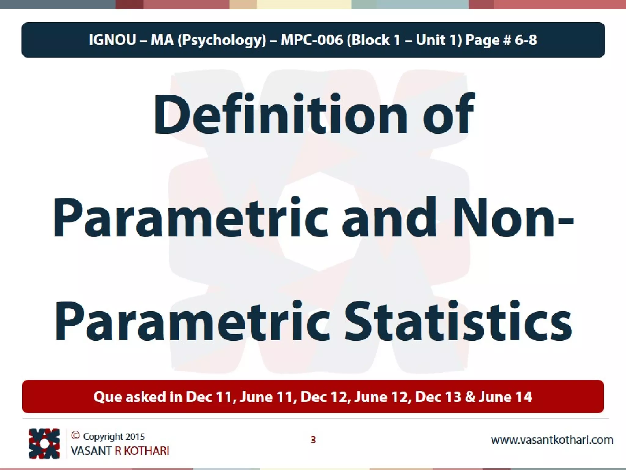 01 parametric and non parametric statistics | PDF