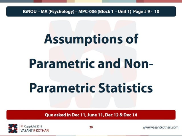 01 parametric and non parametric statistics | PDF | Physics | Science