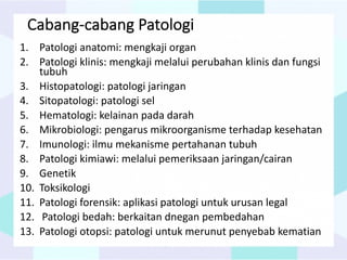 01 patologi manusia konsep dasar patologi | PDF