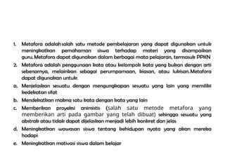 PEMBELAJARAN PPKN DENGAN MENGGUNAKAN CERITA METAFORA.ppt