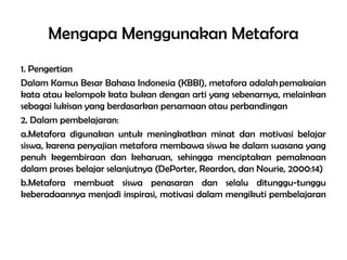 PEMBELAJARAN PPKN DENGAN MENGGUNAKAN CERITA METAFORA.ppt