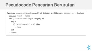 Algoritma dan Struktur Data - Sequential Search | PDF