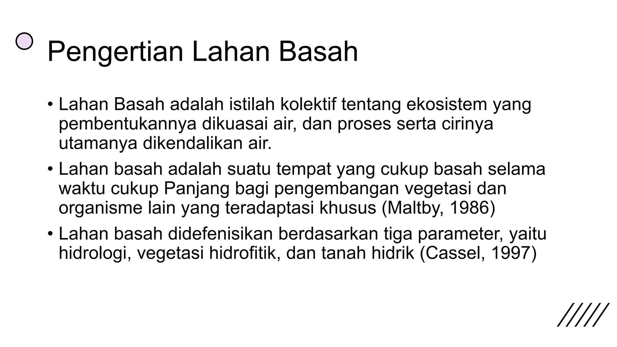 materi pengantar lingkungaan lahan basah | PPTX
