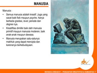 01 pengantar kreativitas & humanitas | PDF