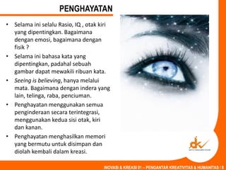 01 pengantar kreativitas & humanitas | PDF