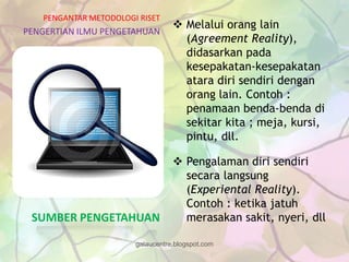 Pengertian Ilmu Pengetahuan | PPSX