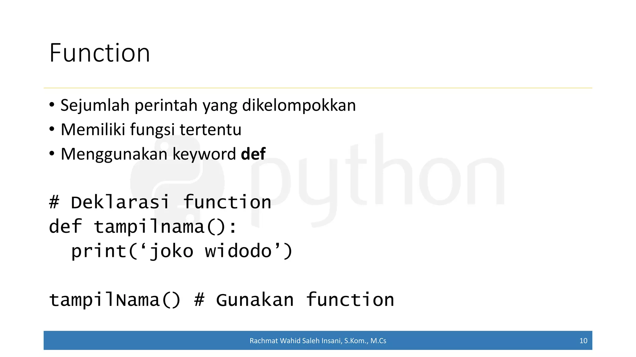 #1 PENGENALAN PYTHON | PPTX