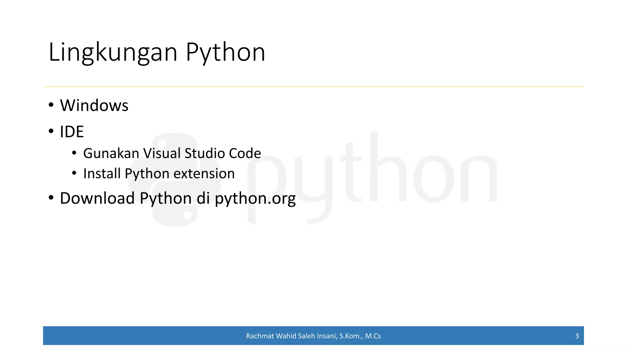 #1 PENGENALAN PYTHON | PPTX