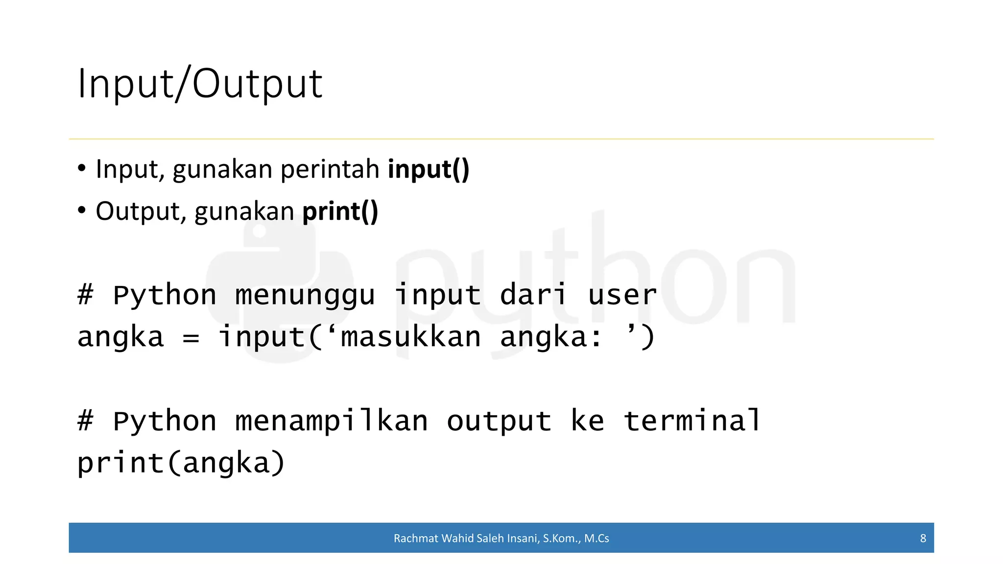 #1 PENGENALAN PYTHON | PPTX