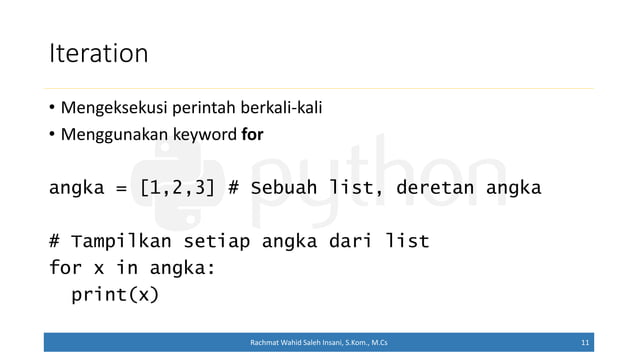 #1 PENGENALAN PYTHON | PPTX