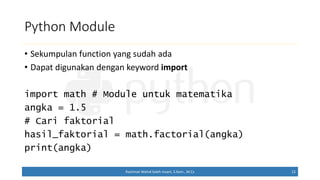 #1 PENGENALAN PYTHON | PPTX