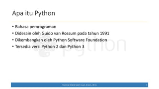 #1 PENGENALAN PYTHON | PPTX
