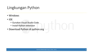 #1 PENGENALAN PYTHON | PPTX