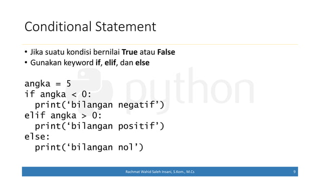 #1 PENGENALAN PYTHON | PPTX