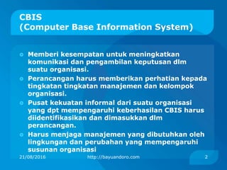 Pengertian CBIS | PPTX