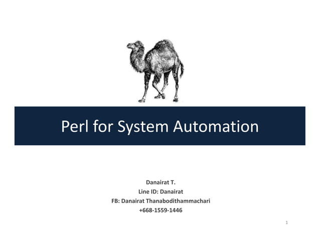Perl for System Automation - 01 Advanced File Processing | PPT