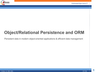 01 Persistence And Orm | PPT