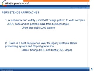 01 Persistence And Orm | PPT