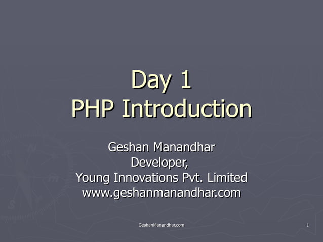 01 Php Introduction | PPT