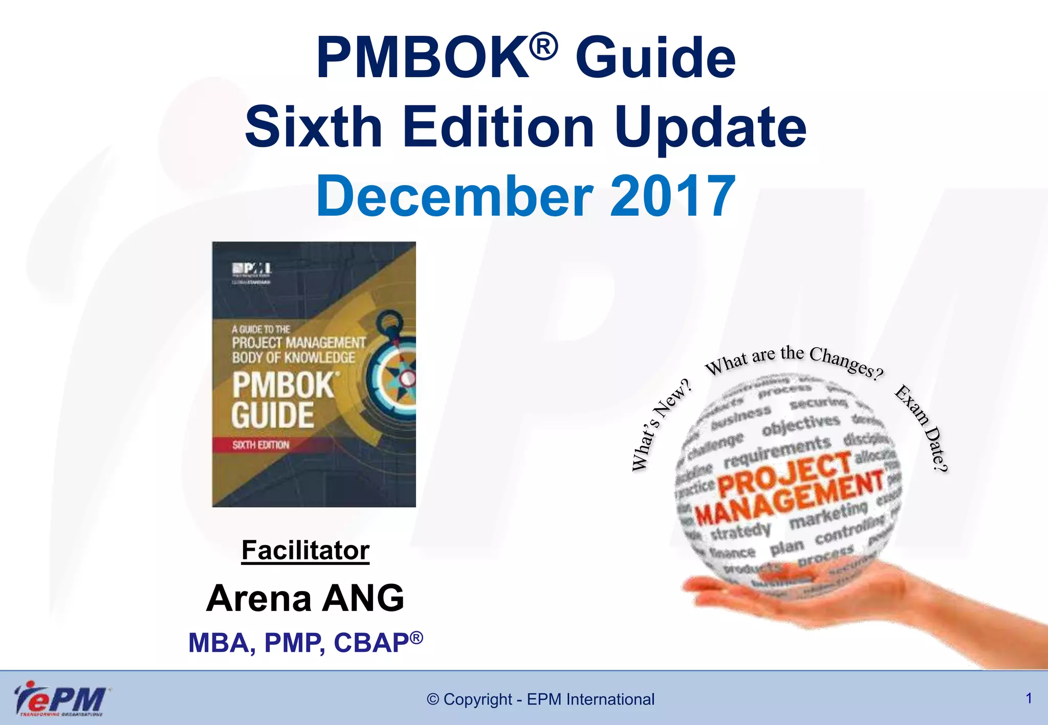 PMBOK® Guide Sixth Edition Update | PPTX