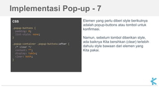 CSS Eksperimen - 05-1 Popup Konfirmasi | PPTX