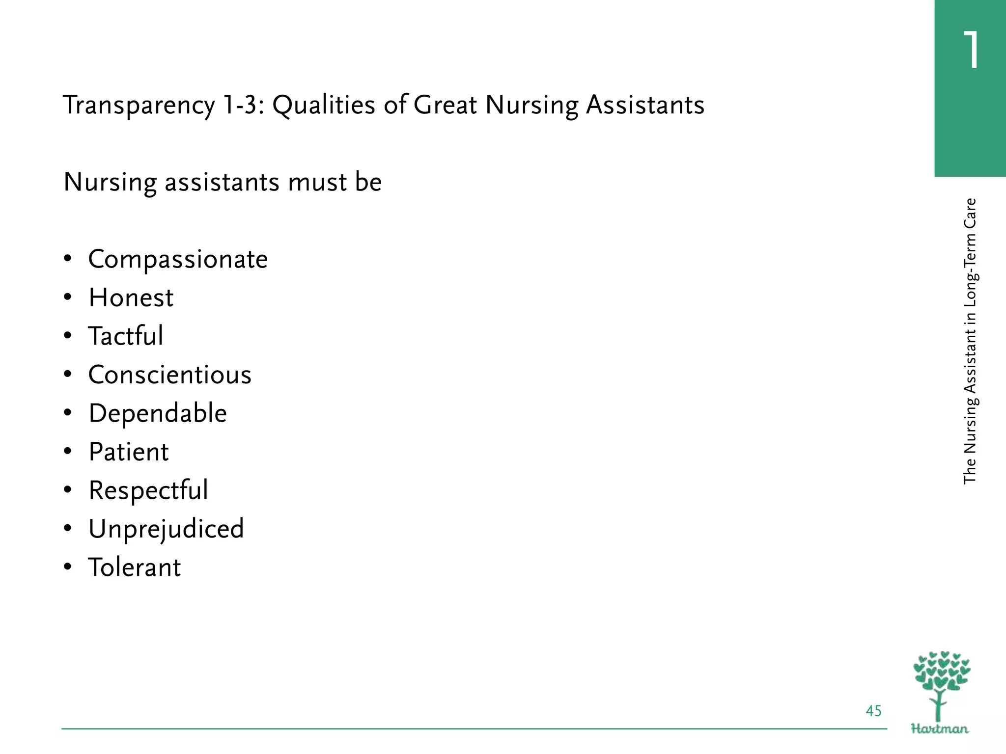 01 ppt hartman's nursing assistant care the basics 5e | PPTX