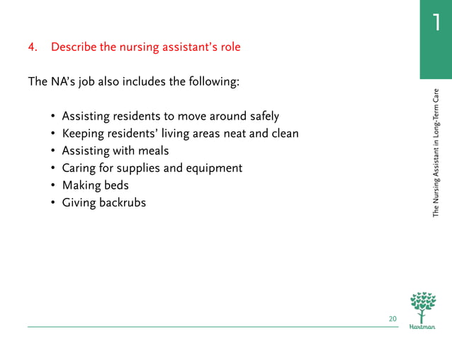 01 ppt hartman's nursing assistant care the basics 5e | PPTX | Health ...