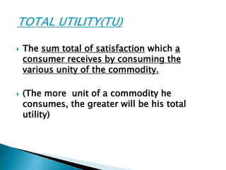 total and marginal utility | PPTX