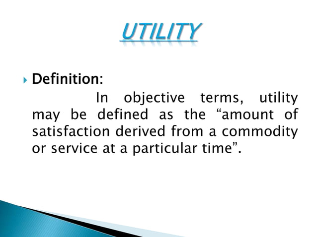 total and marginal utility | PPTX