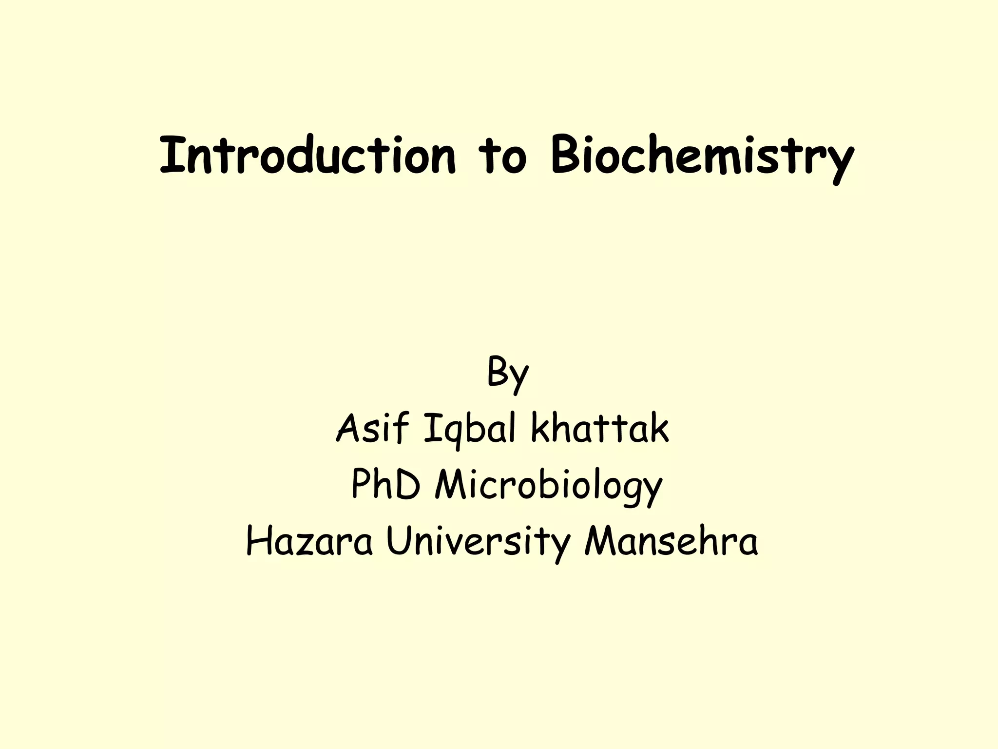 ppt on introduction to biochemistry and cell | PPT