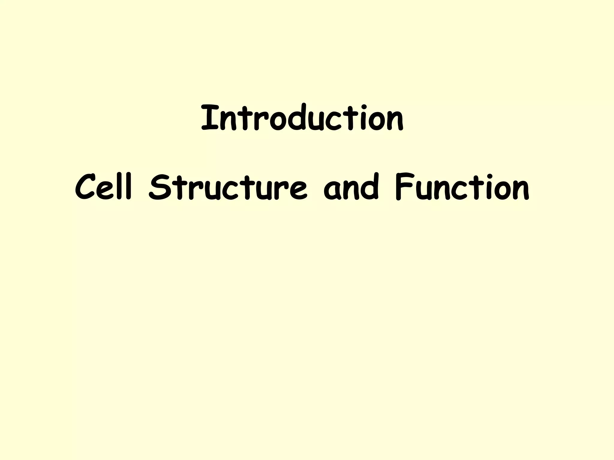 ppt on introduction to biochemistry and cell | PPT