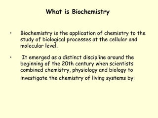 ppt on introduction to biochemistry and cell | PPT