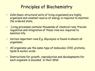 ppt on introduction to biochemistry and cell | PPT