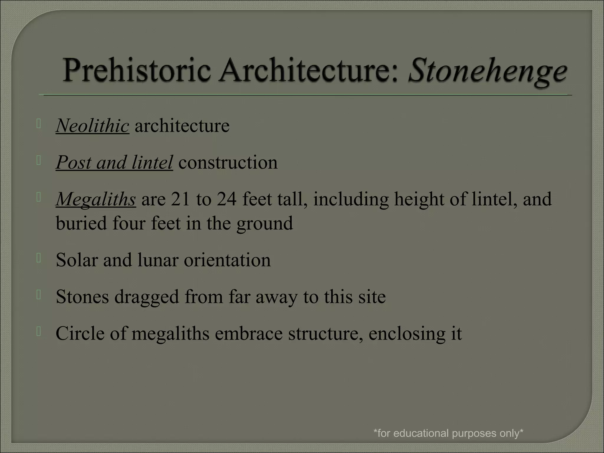 01 prehistoric architecture | PPT