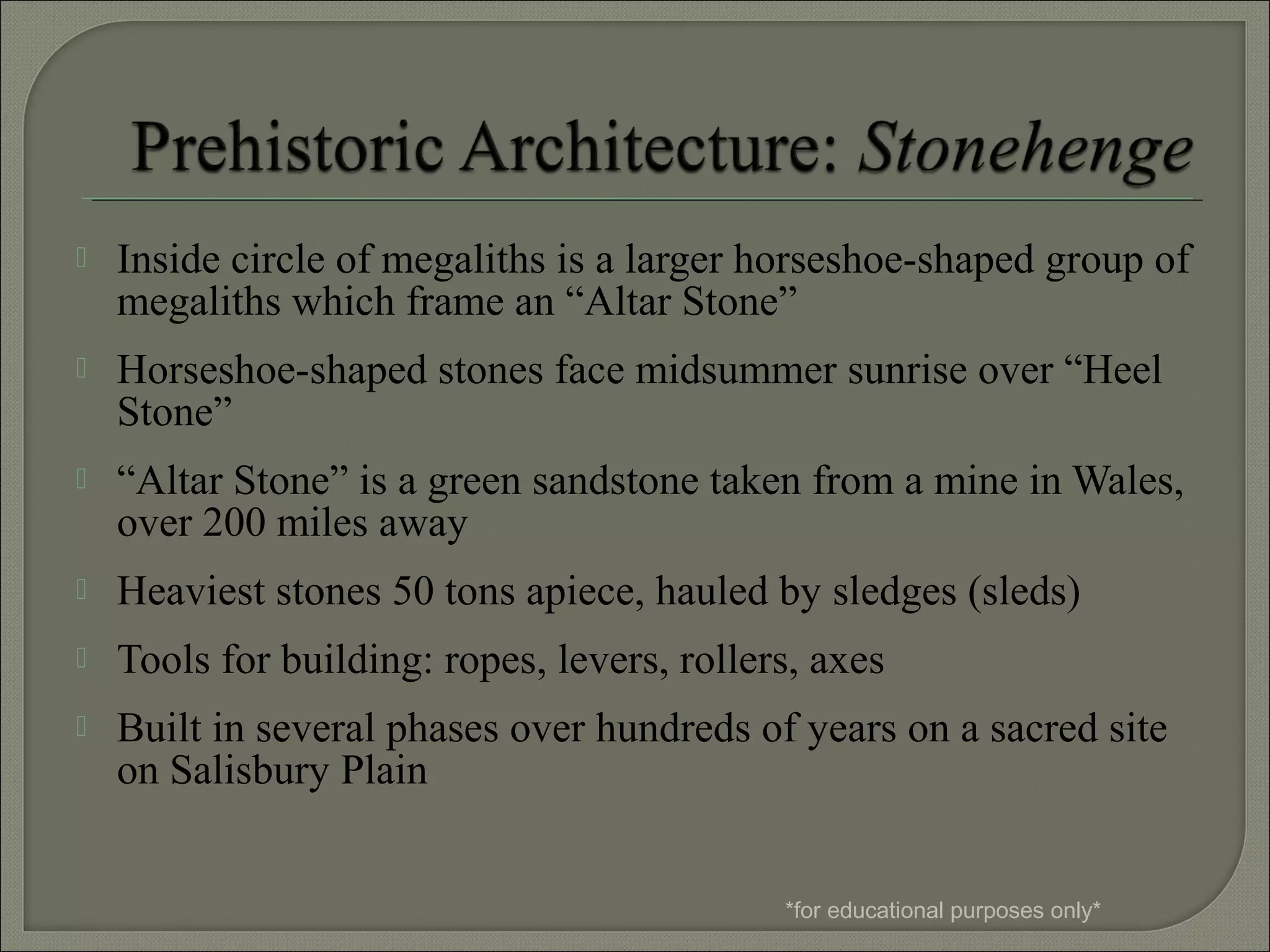 01 prehistoric architecture | PPT