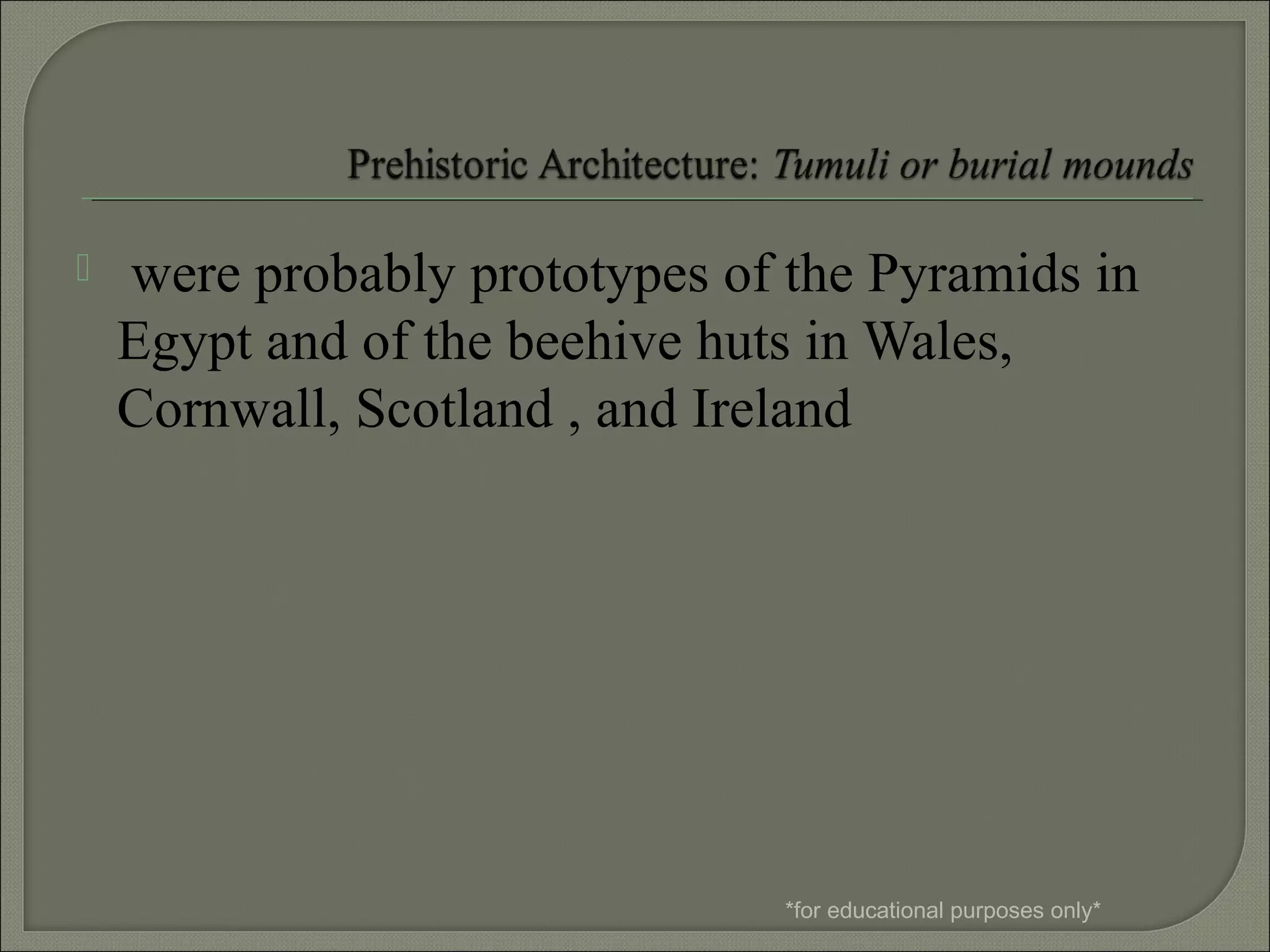 01 prehistoric architecture | PPT
