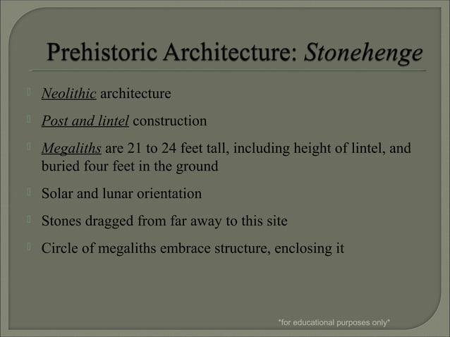 01 prehistoric architecture | PPT