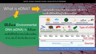 Environmental DNA (eDNA) analysis and applications | PDF