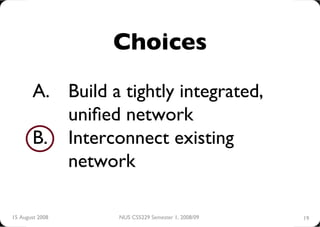 CS5229 Lecture 1: Design Principles of the Internet | PPT