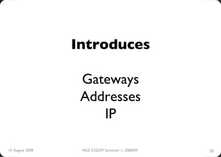 CS5229 Lecture 1: Design Principles of the Internet | PPT
