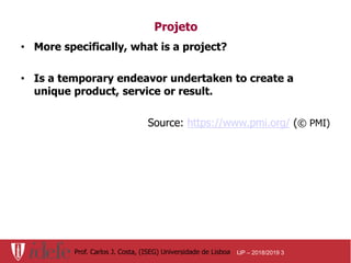 Introdução à Gestão de Projetos - Conceitos | PPTX