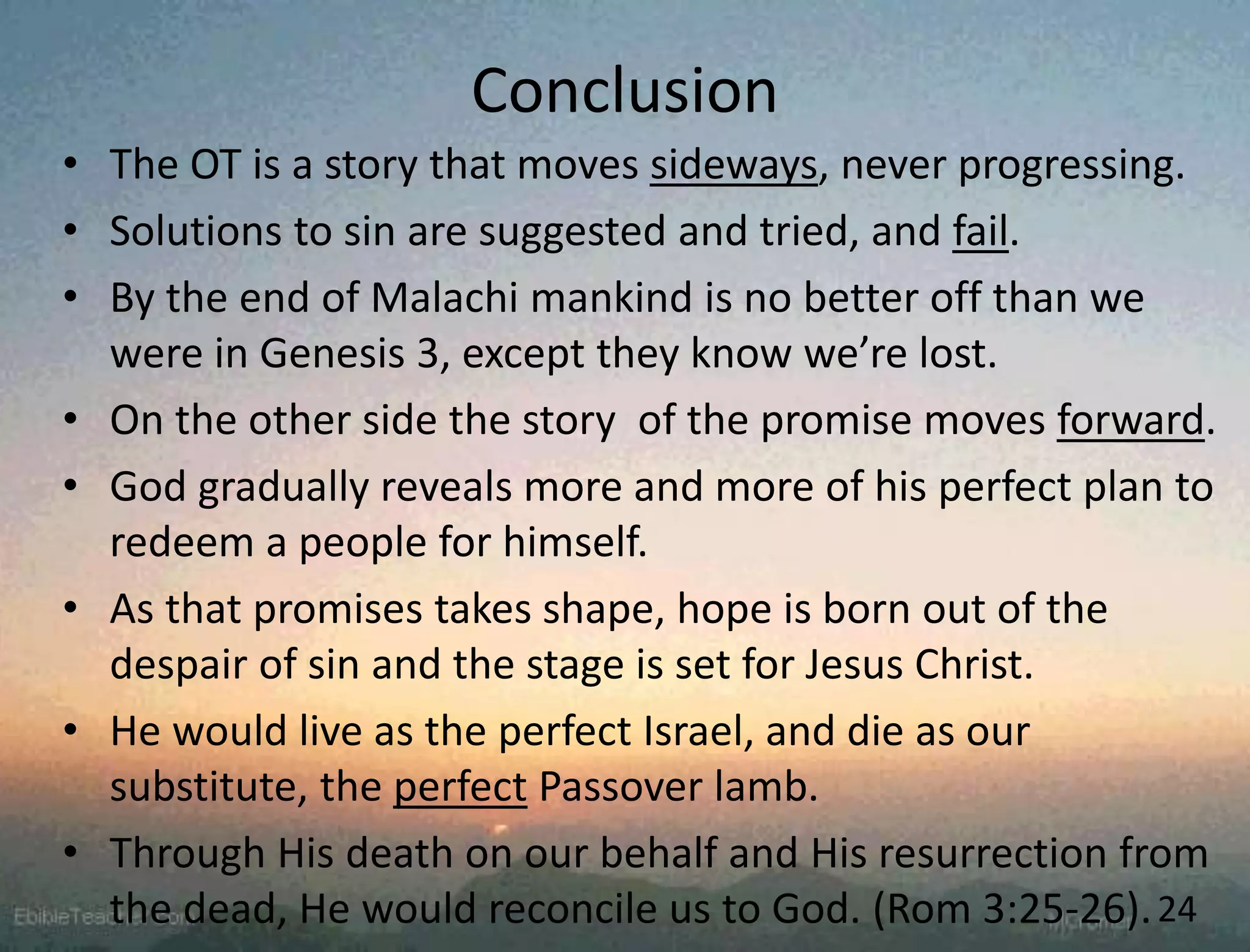 Session 01 Old Testament Overview - Promises Made | PPT