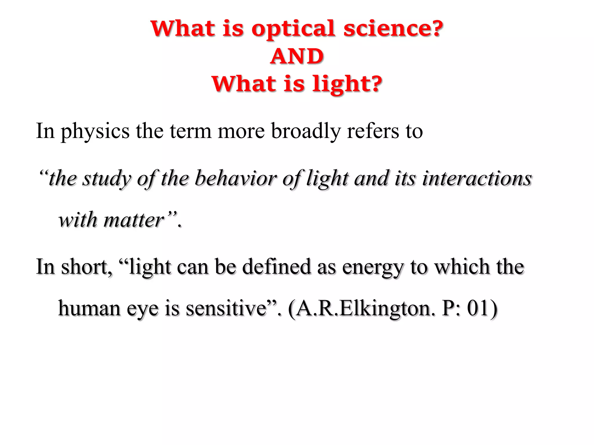 01 properties of light | PPTX