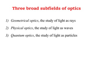 01 properties of light | PPTX