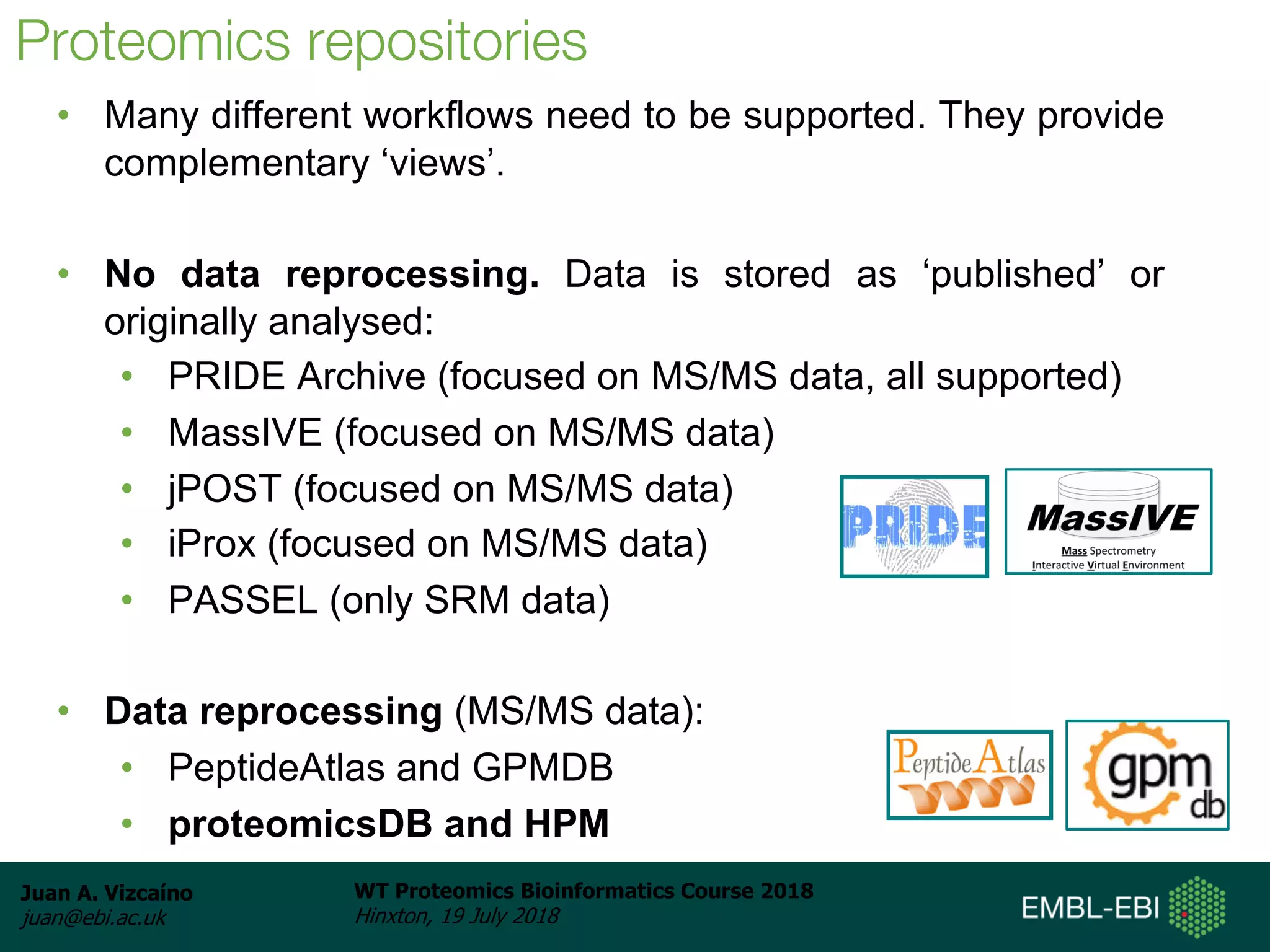Proteomics repositories | PDF