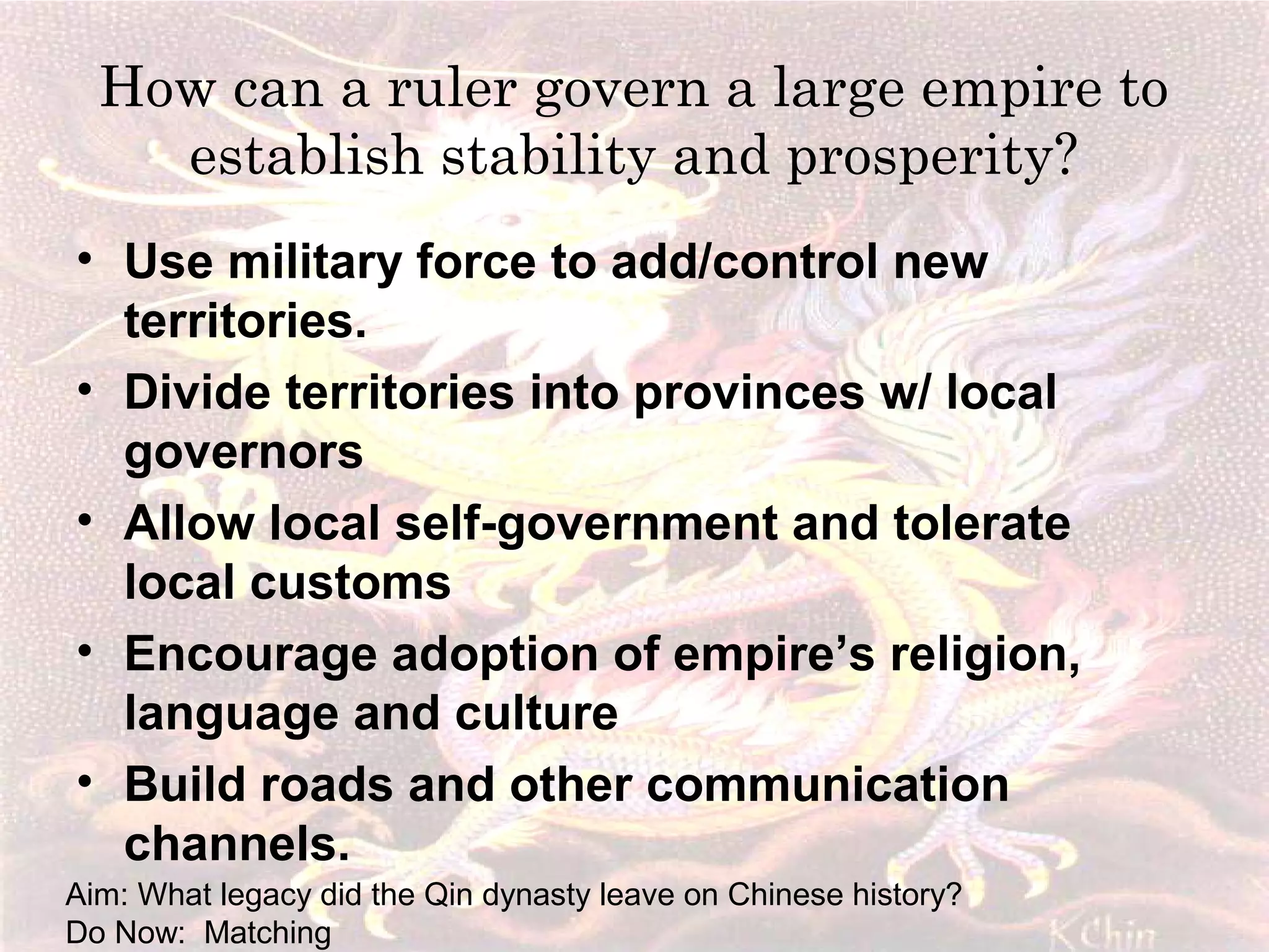 01 qin dynasty | PPT | Genealogy and Ancestry | Hobbies & Interests