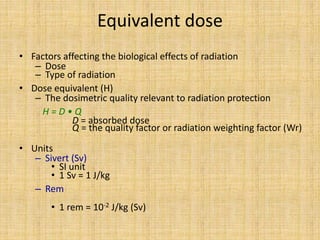 01 radiation and its units | PPTX